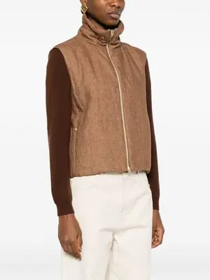 Herno Sleeveless Zip Up Vest - Multicolor