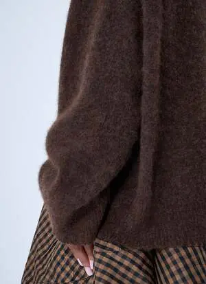 GANNI Brushed Knit Sweater With Graphic Motif