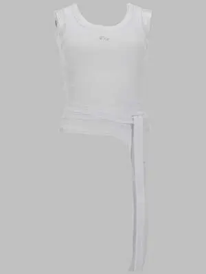 DIESEL® Crop Top With Lace-up Detail - White