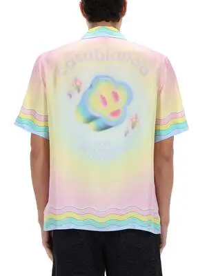 Casablanca Flaming Tennis Ball Shirt - Multicolor