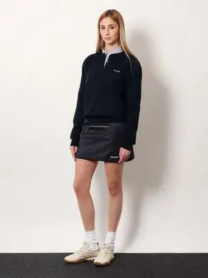Miu Miu Recycled Polyamide Mini Skirt With Embroidered Lettering - Multicolor