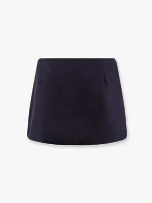 Miu Miu Recycled Polyamide Mini Skirt With Embroidered Lettering - Multicolor