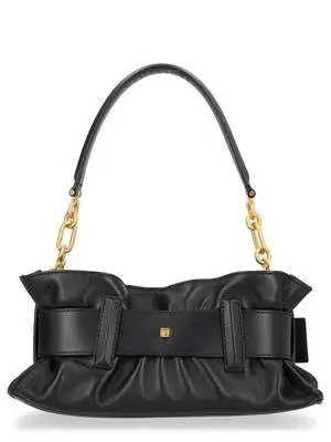 Balmain Leather Mini Anthem Bag - Black