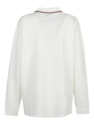 Miu Miu Long Sleeve Cotton Polo Shirt