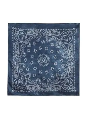 GOLDEN GOOSE Scarf With Paisley Pattern - Blue