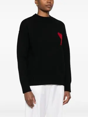 AMI Paris De Coeur Wool V-neck Cardigan