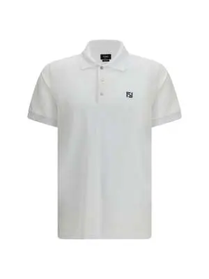 Fendi Ff Logo Piqué Polo
