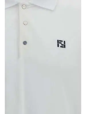 Fendi Ff Logo Piqué Polo