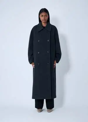 TOTEME Double-breasted Wool-blend Coat - Gray
