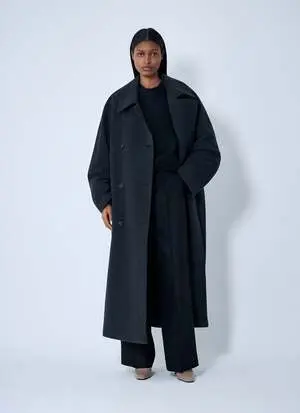 TOTEME Double-breasted Wool-blend Coat - Gray