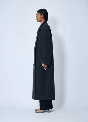 TOTEME Double-breasted Wool-blend Coat - Gray