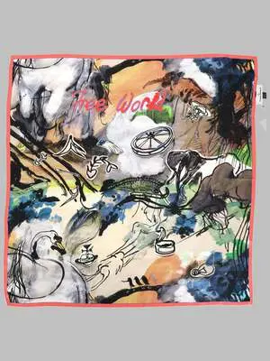 VIVIENNE WESTWOOD Printed Silk Scarf - Cream