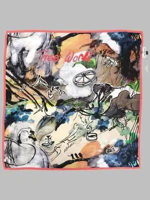 VIVIENNE WESTWOOD Printed Silk Scarf - Multicolor