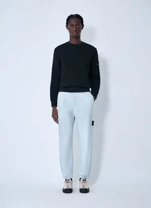 Stone Island Waffle-knit Crewneck Sweater - Black