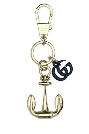 Gucci Platinum Metal Key Ring - Silver