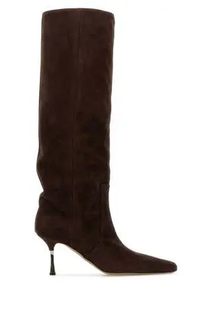 Paris Texas Chocolate Suede Bettina Boots - Brown