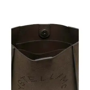 Stella McCartney Dark Logo Detail Satchel Bag - Brown