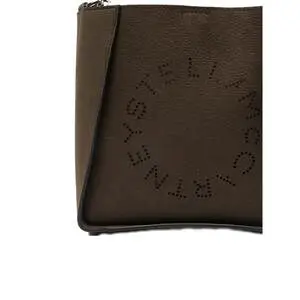 Stella McCartney Dark Logo Detail Satchel Bag - Brown