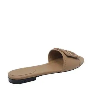 Fendi Baguette Slides - Cream