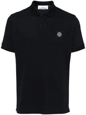 Stone Island Logo Cotton Polo Shirt - Multicolor