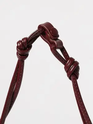 Bottega Veneta Burgundy Calfskin Woven Shoulder Bag