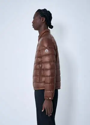 Moncler Padded Quilted Down Jacket - Brown