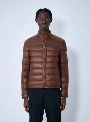 Moncler Padded Quilted Down Jacket - Brown