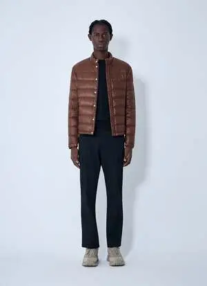 Moncler Padded Quilted Down Jacket - Brown