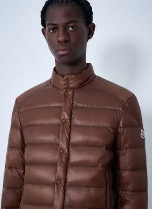 Moncler Padded Quilted Down Jacket - Brown