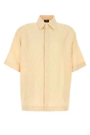 Fendi Cream Linen Blend Shirt - Yellow