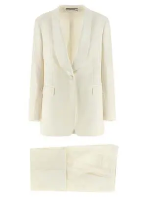 Tagliatore Clarita Tuxedo Dress - White