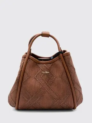 Max Mara Woven Top Handle Handbag - Brown
