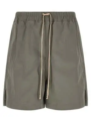 Rick Owens Cotton Poplin Bermuda Shorts - Gray