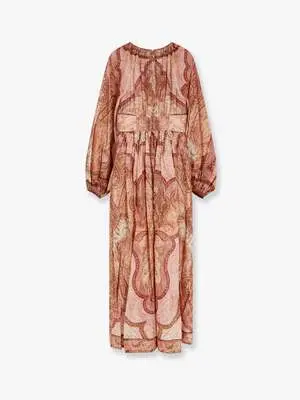 Zimmermann Printed Cotton And Silk Blend Dress - Multicolor