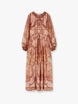 Zimmermann Printed Cotton And Silk Blend Dress - Multicolor
