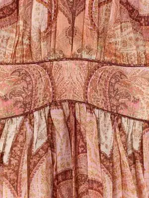 Zimmermann Printed Cotton And Silk Blend Dress - Multicolor