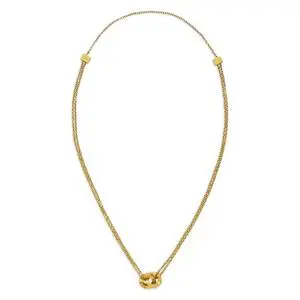 Versace Tone Chain Pendant Necklace - Gold