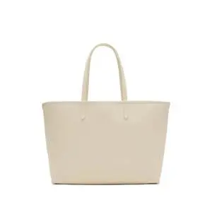 Burberry Reversible Check Tote Bag With Detachable Pouch - Cream
