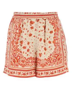 Fendi Printed Silk Shorts - Multicolor