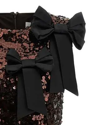 GANNI Velvet Sequins Straight Midi Dress