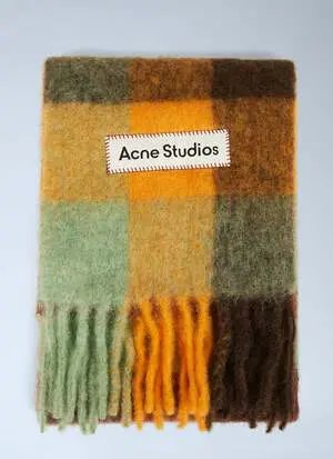 Acne Studios Fringed Check Scarf - Multicolor