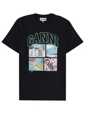 GANNI Graphic Print T-shirt
