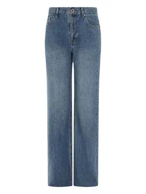 SELF-PORTRAIT Embellished Jeans - Blue