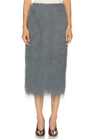 Dries Van Noten Sokna Midi Skirt - Gray