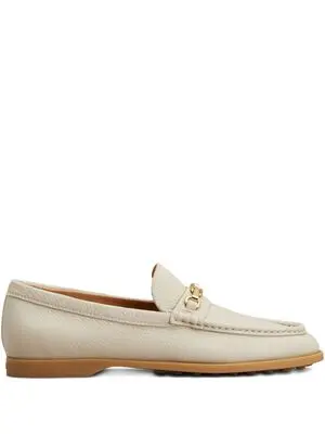 TOD'S Leather Loafers With Gold Tone Hardware - Multicolor