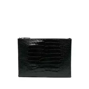 TOM FORD Textured Leather Clutch Bag - Black