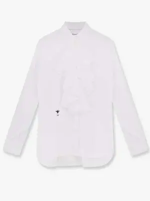 Dior Cotton Shirt With Jabot Detail - Multicolor
