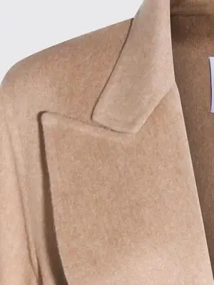 Max Mara Belted Wool Blend Coat - Brown