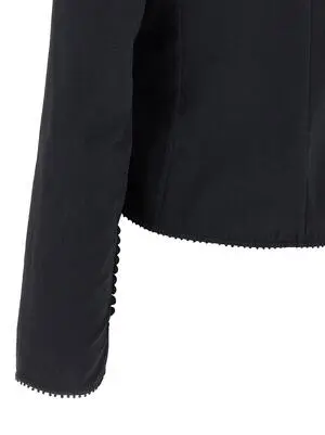 Isabel Marant Étoile Calina Cotton Victorian Shirt With Ruffles And Crochet - Black