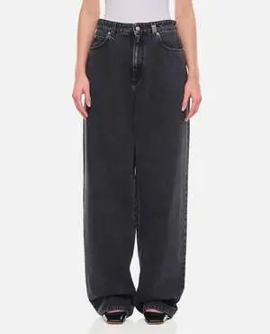 Alexander Mcqueen Black Wash Jeans For Women